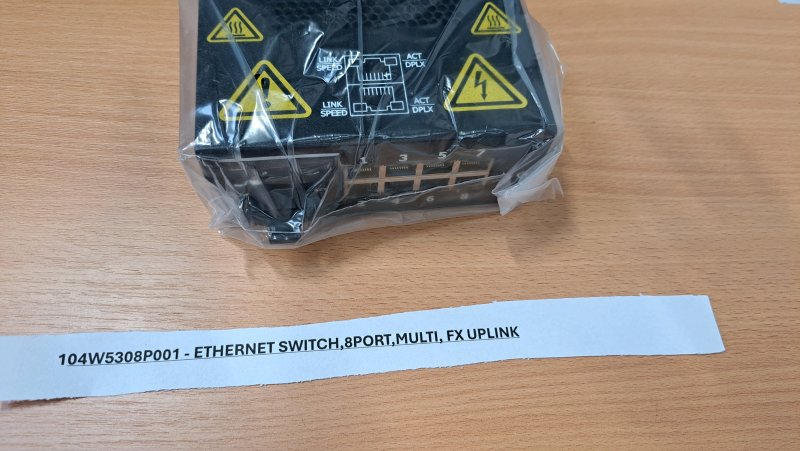 ETHERNET SWITCH,8PORT,MULTI, FX UPLINK | GE 104W5308P001