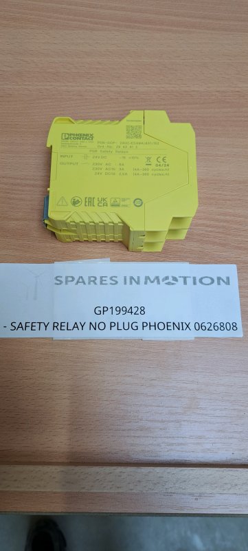 SAFETY RELAY NO PLUG PHOENIX 0626808 | Gamesa GP199428