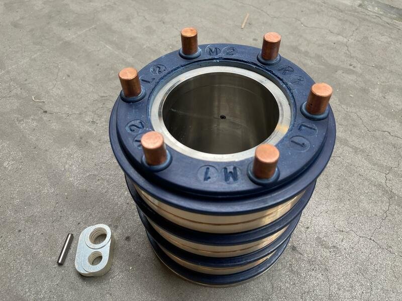 3-way Slip Ring with connectors, 150mm outer diameter, 30mm