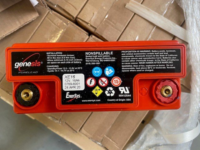 BATTERY, 12V LEAD ACID XE16 | GE 104W4957P001