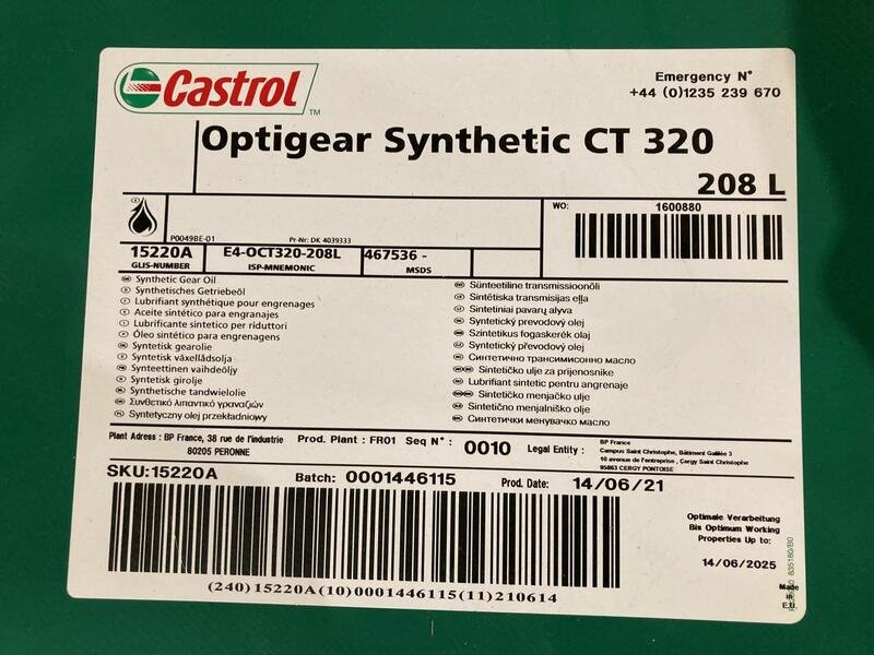 OPTIGEAR SYNTHETIC CT320 208LT | Vestas 29013587
