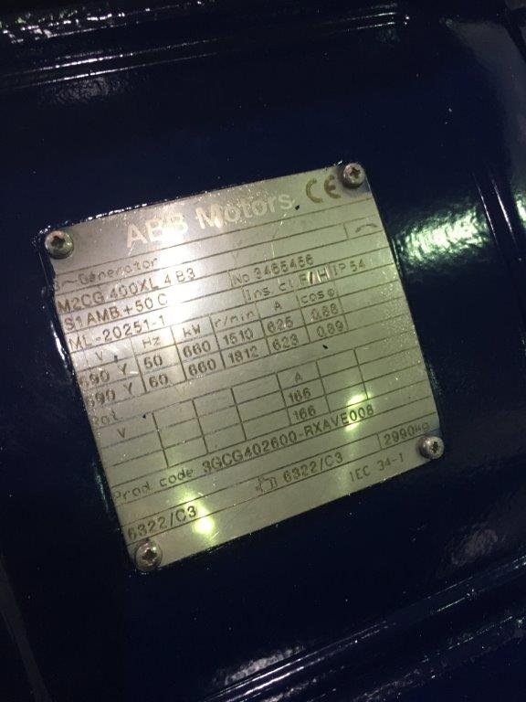 Generator ABB M2CG 400XL 4 B 3 660 Kw for Vestas V47