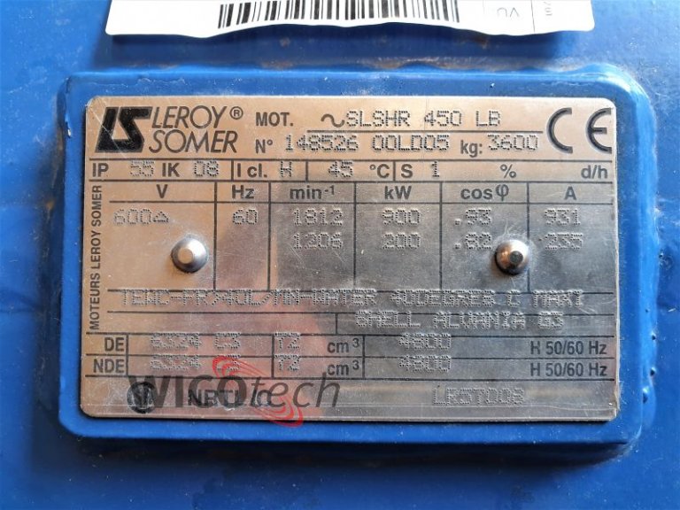 Generator LS 900kW 600V 60Hz | 60059787 Leroy-Somer