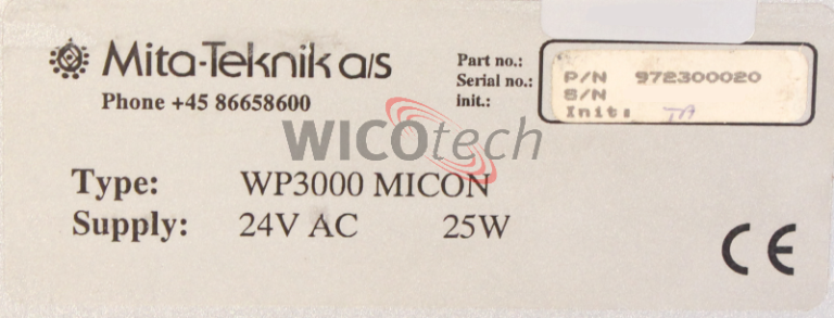 WP3000 Controller M1500/M1800 | Mita-Teknik